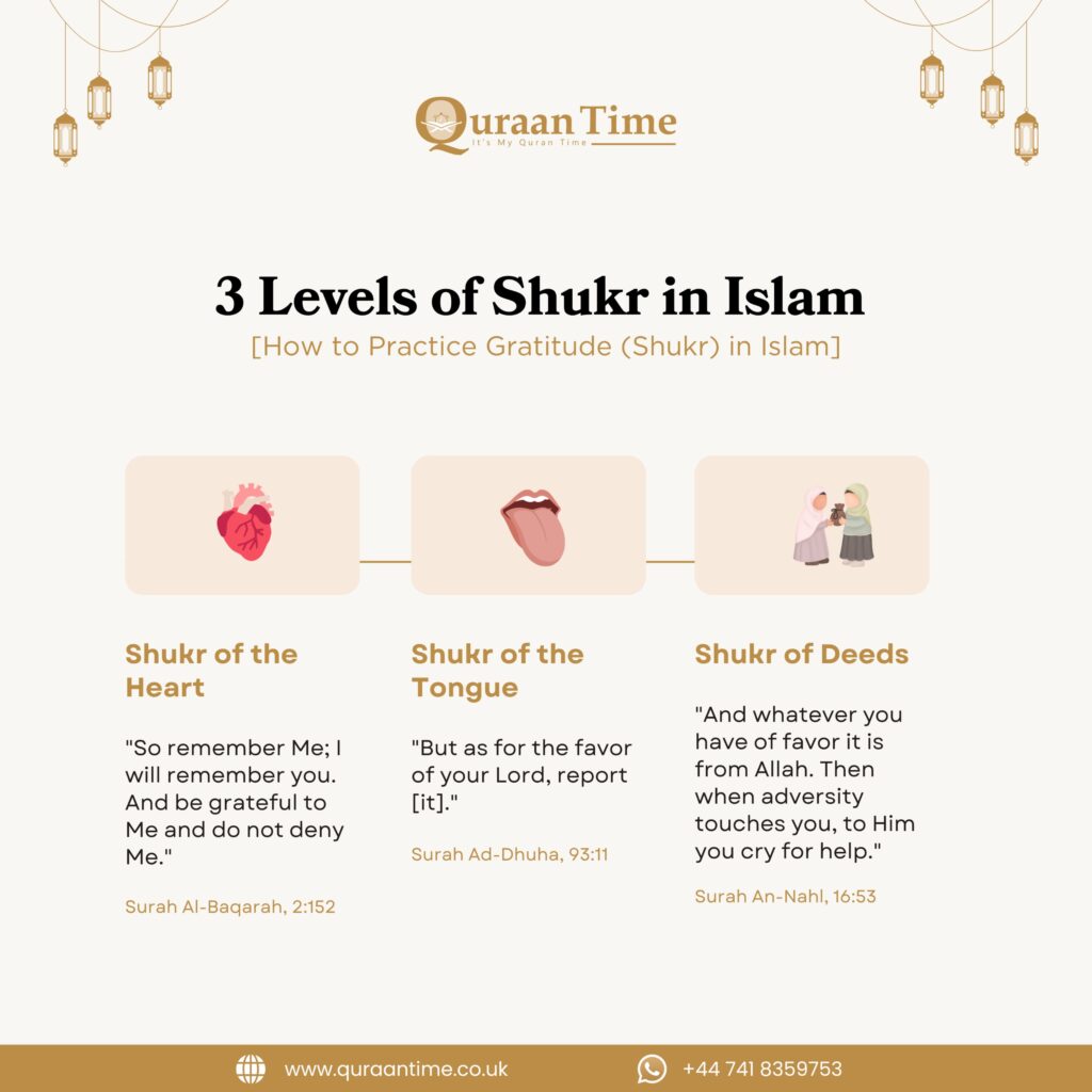 3 Levels of Shukr in Islam - Quraan Time | Online Classes For Kids In UK